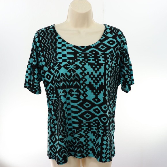 Forever 21 | Tops | Xxi Forever 2 Womens Aztec Print Shirt L Large Teal ...